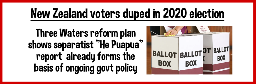 Water reforms modeled on He Puapua plan- NZ needs a fresh election ...